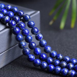 Full Strand Genuine Natural Lapis Lazuli Genuine Natural Loose Round ...