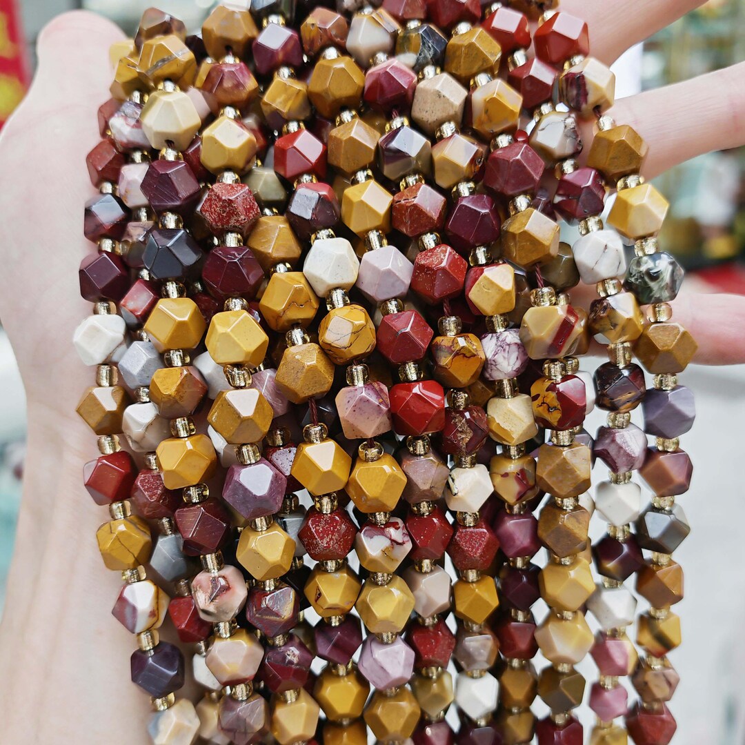 Rare Genuine Natural Hexagon Shape Stone Sparkling Octagonal Mookaite ...