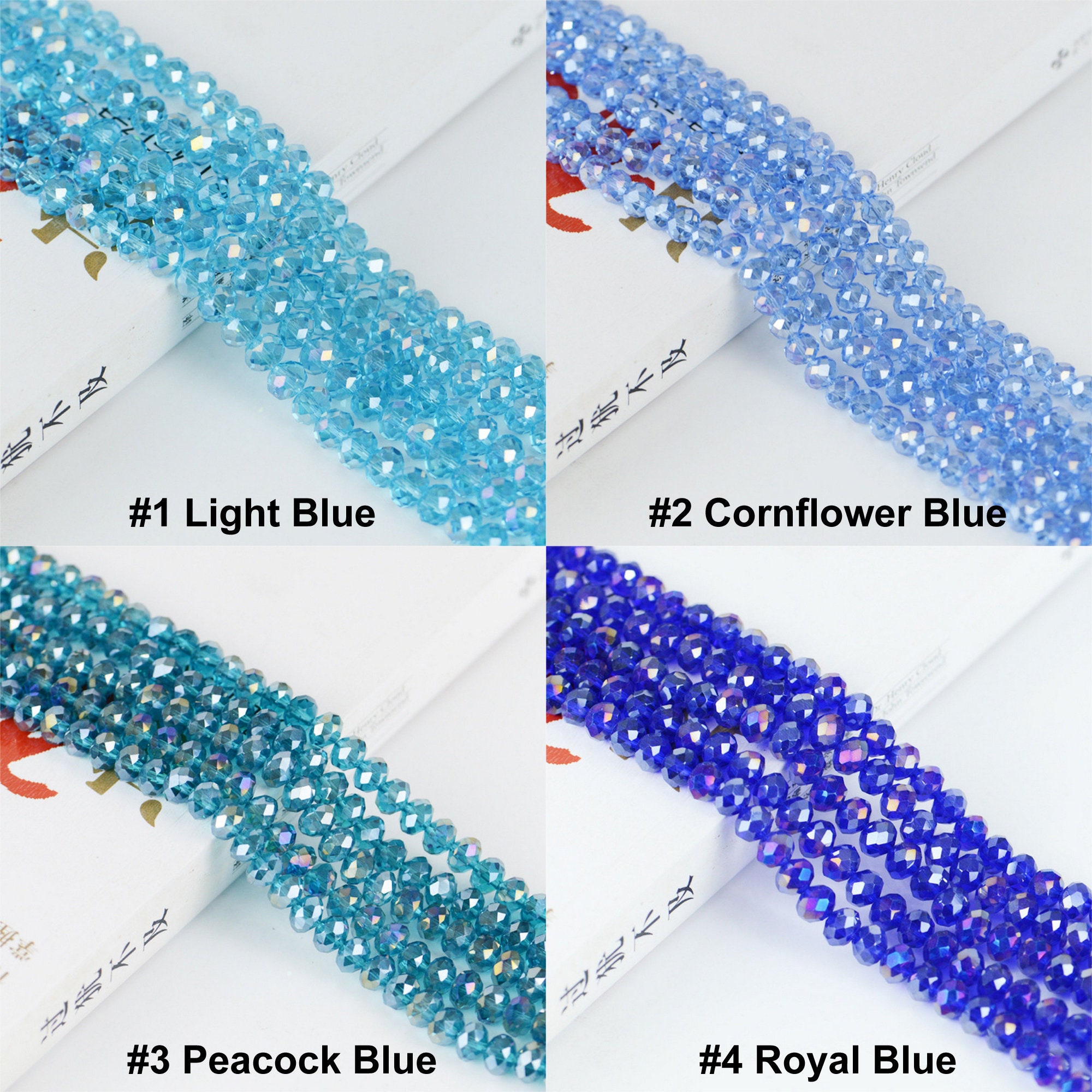 17 Assorted Colors 1 Full Strand Sparkling Loose Faceted AB - Etsy