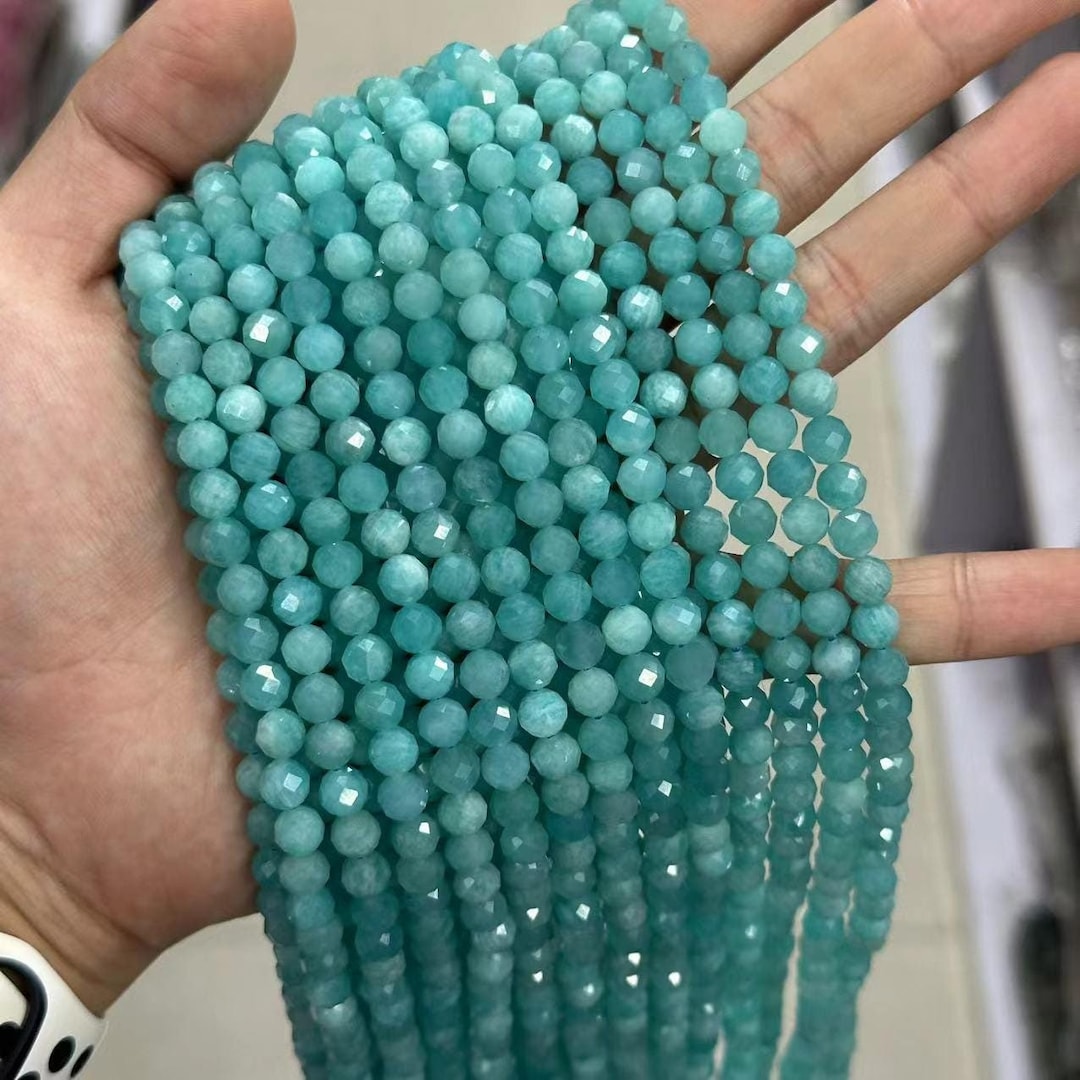 Sparkling 1 Full Strand 6mm Genuine Real Natural Shining Micro Faceted ...