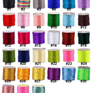 2mm (45m/roll) Strong Braided Macrame Silk Satin Nylon Chinese Knot ...