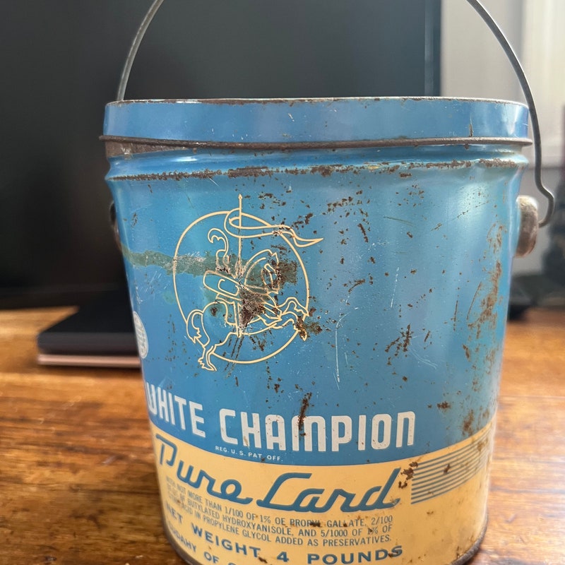 Vintage Lard Tin - Etsy
