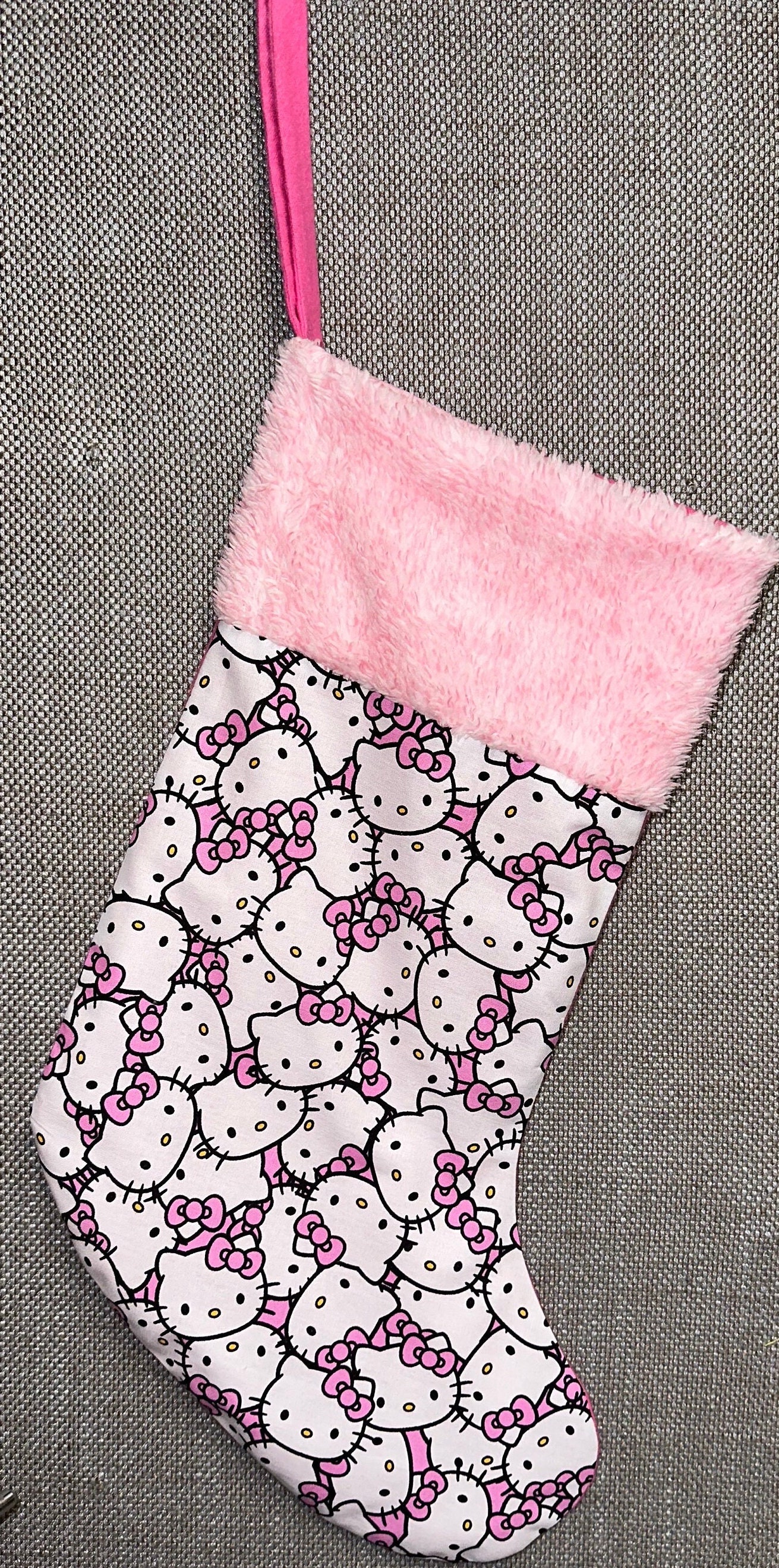 Heelloo Kittyy Christmas stocking, Christmas stocking, pink Christmas ...