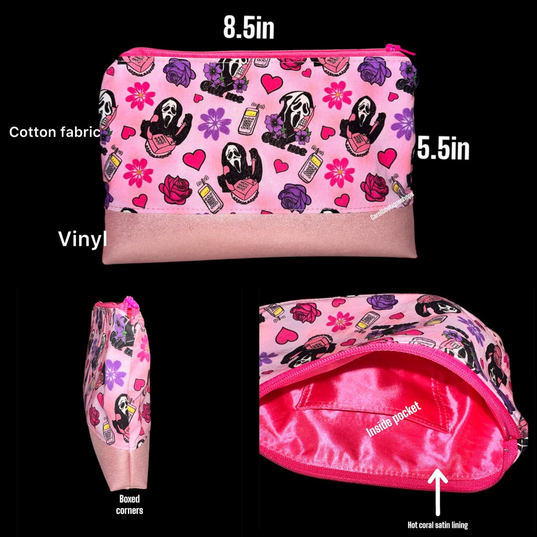 Horror Zipper Bag, Ghost Phone Purse, Call Me Cosmetics Bag, Cosmetics ...