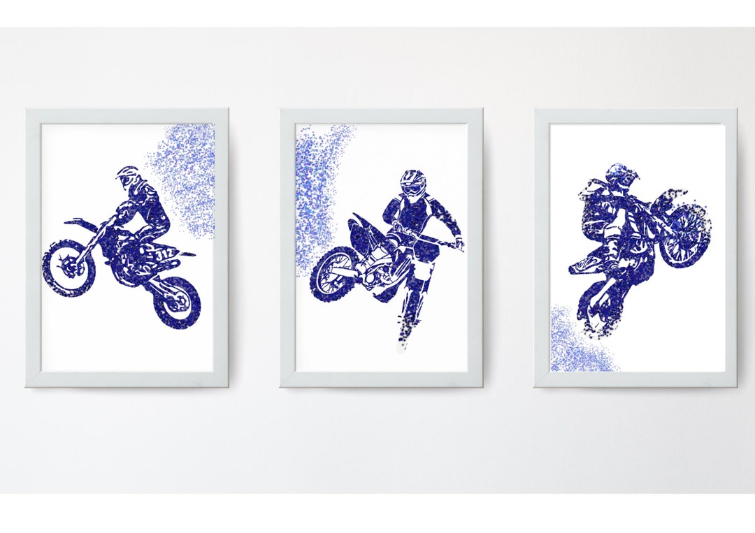 Motocross Prints, Set of 3, Boys Room Wall Art (digital Download) - Etsy