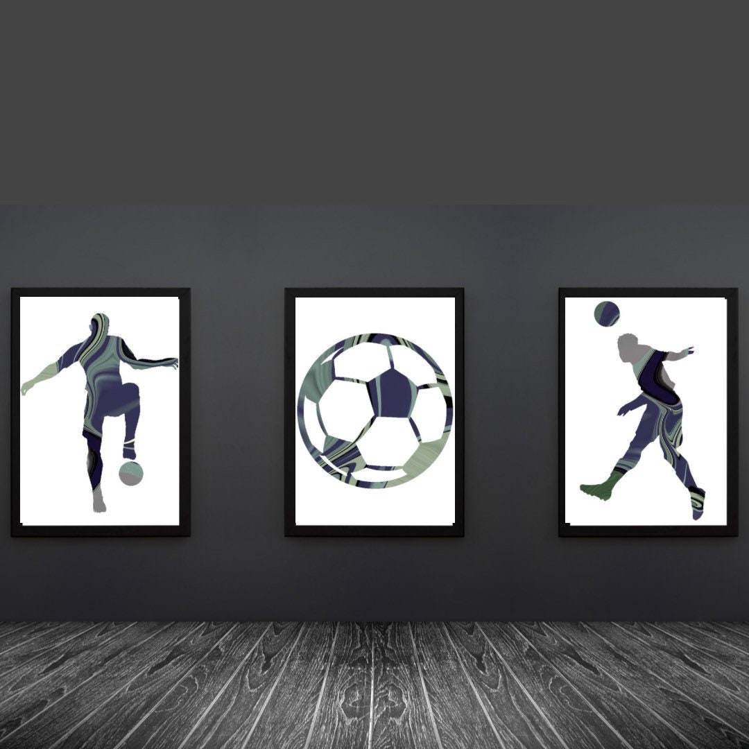 Set of three. Football decor. Football prints. Boys sports | Etsy