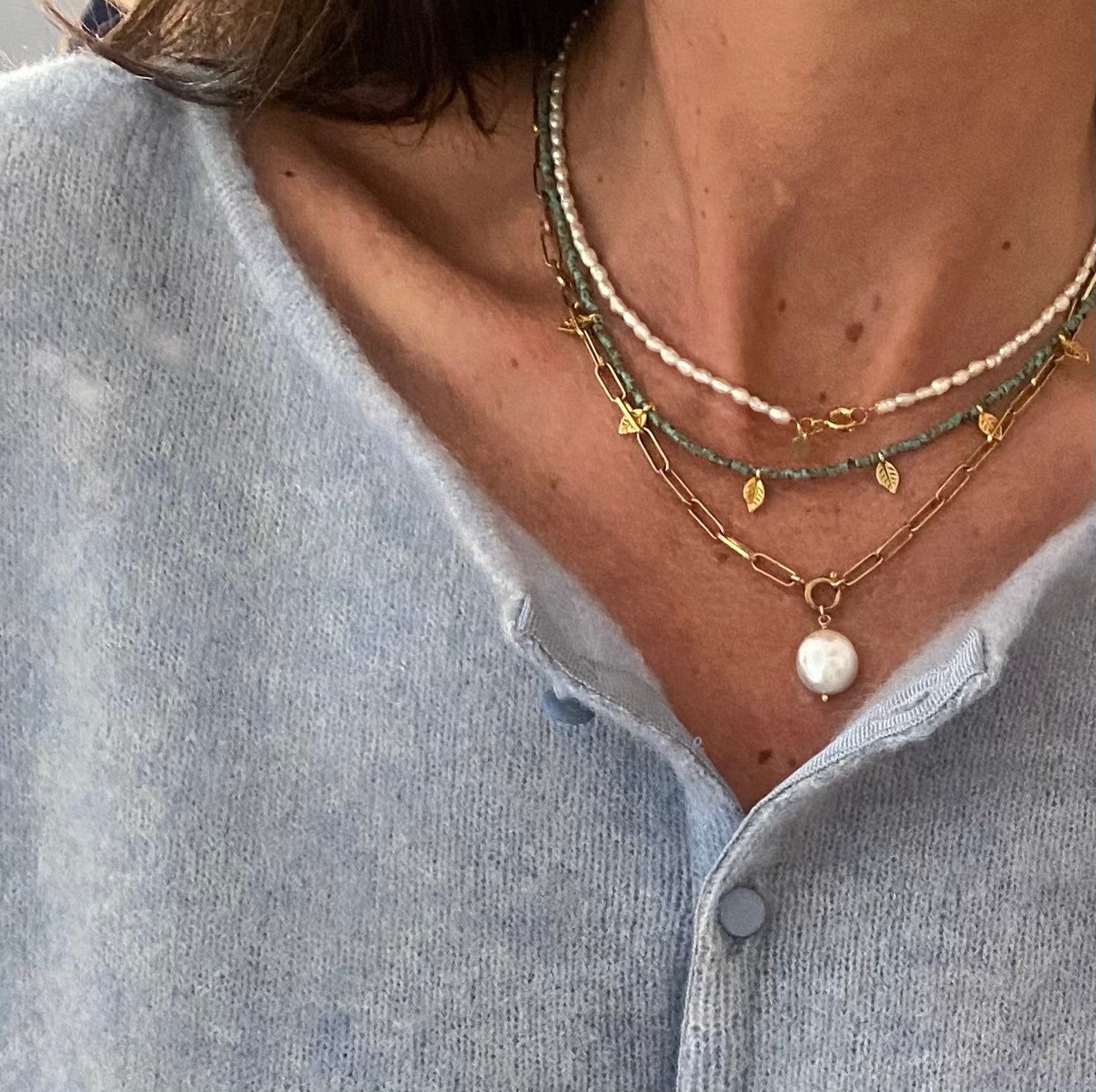 Collier Choker Perles deau douce - Etsy France