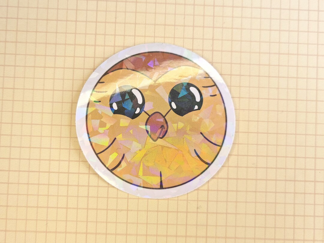 Happy Hooty Holographic Vinyl Sticker Ionzy's Studio - Etsy