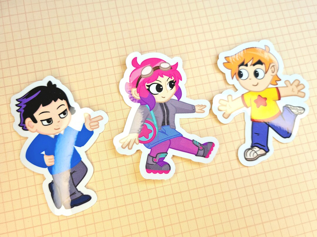 Scott Pilgrim & Friends INSPIRED 2.5" Glossy Vinyl Stickers | Ionzy's ...