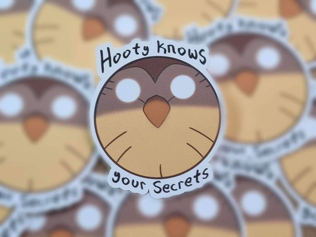 Hooty's Secrets Glossy Vinyl Sticker | Ionzy's Studio - Etsy