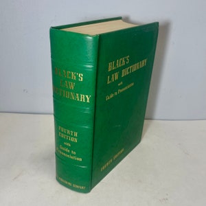 Blacks Law Dictionary 1957 Fourth Edition, Collectible Legal Reference ...