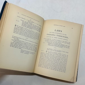 Laws of Indiana Territory 1801-1809, From the Collections of the ...