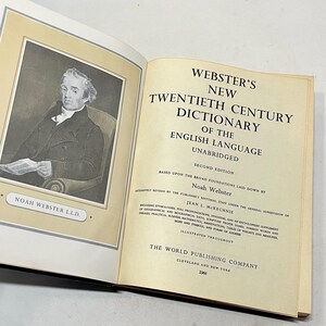 1966 Huge Webster's Dictionary, Vintage Unabridged, New Twentieth ...