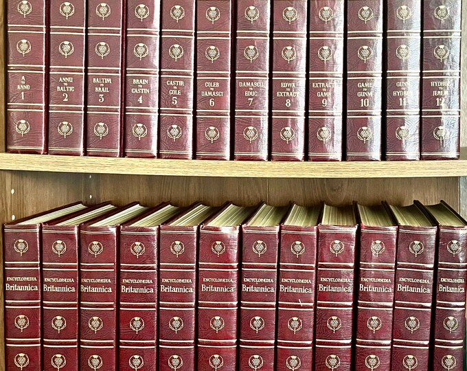 1960, Complete Encyclopedia Britannica Set of 24 Leather Volumes ...