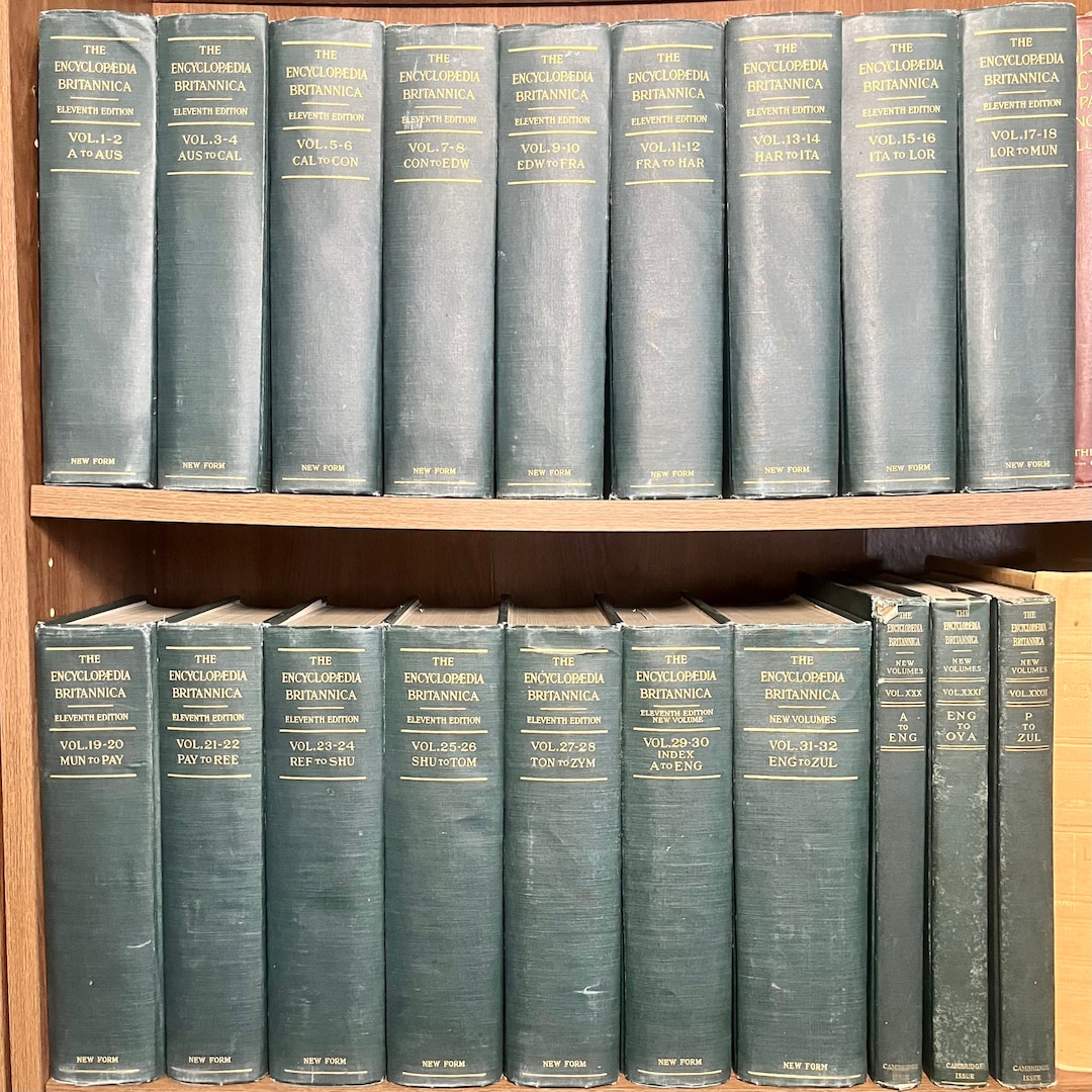 Antique Encyclopedia Britannica Set, Rare 11th Edition, Universal ...