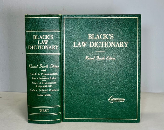 1975 Black’s Law Dictionary Revised 4th Edition by Henry Campbell Black ...