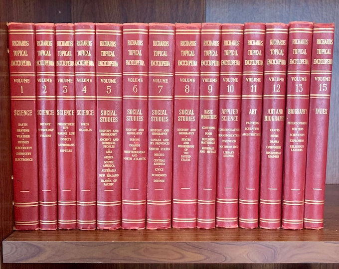 Richards Topical Encyclopedia Set (1961) Collection of Children’s Red ...