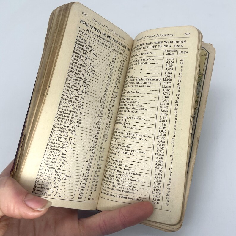 Antique American Dictionary & Vest Pocket Library, 1911 Leather Travel ...