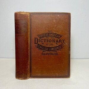 1800s Popular American Dictionary & Informational Reference Book ...