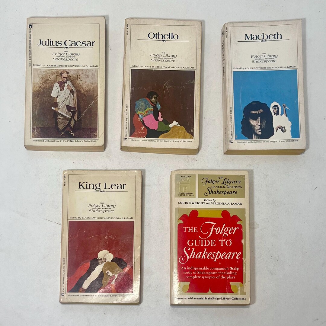 William Shakespeare Lot of 5 Vintage Paperback Books, 1960s Folgers ...