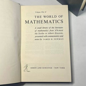 1950s the World of Mathematics & the History of Mathematics, Vintage ...