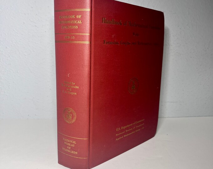 1964 Handbook Of Mathematical Functions With Formulas Graphs And Mathematical Tables By The U