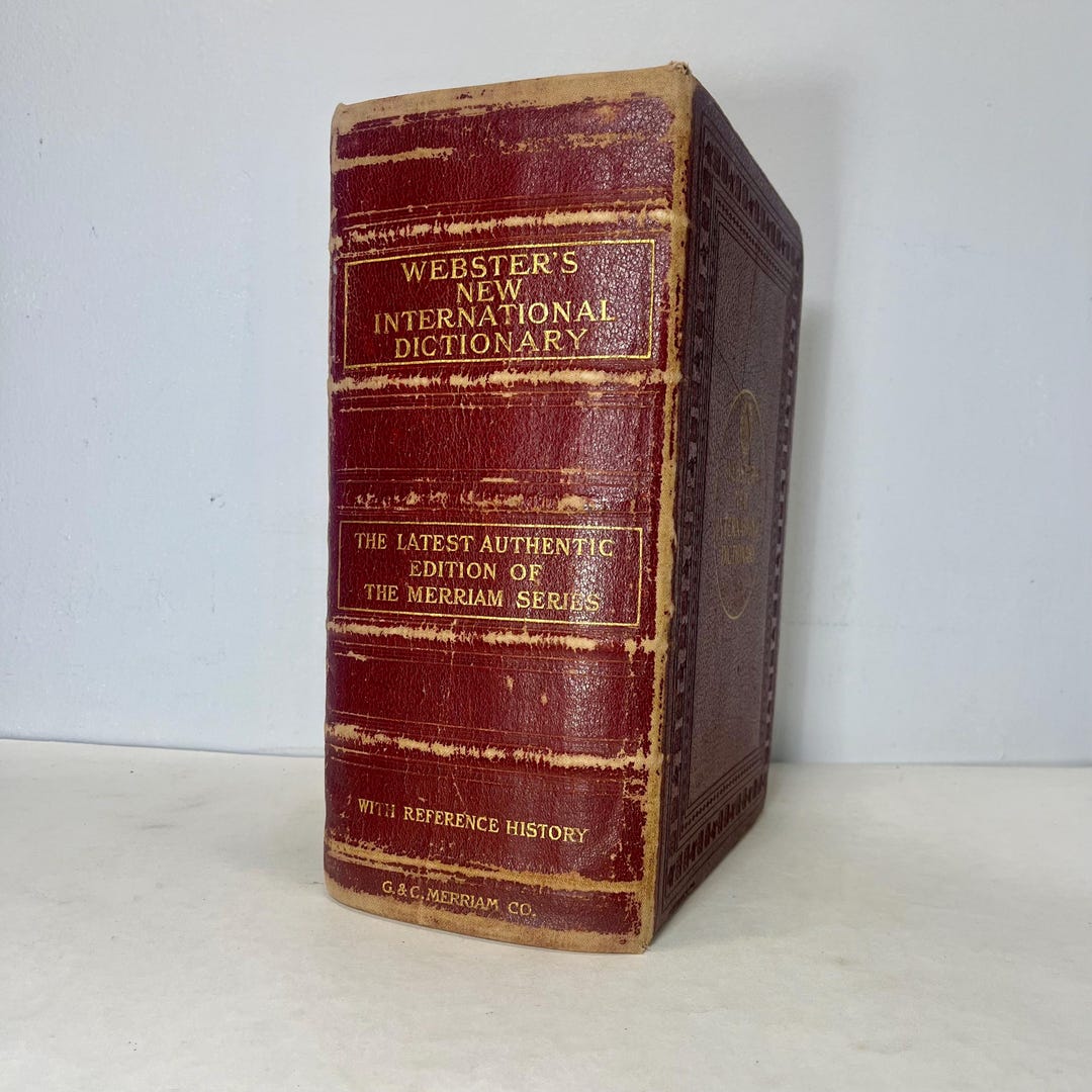 1923 HUGE Webster New International Dictionary, Unabridged Reference ...