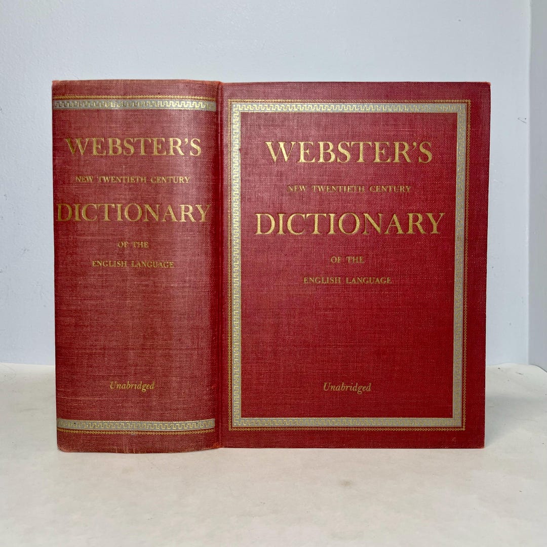 1954 Webster’s New Twentieth Century Dictionary, Unabridged, HUGE ...