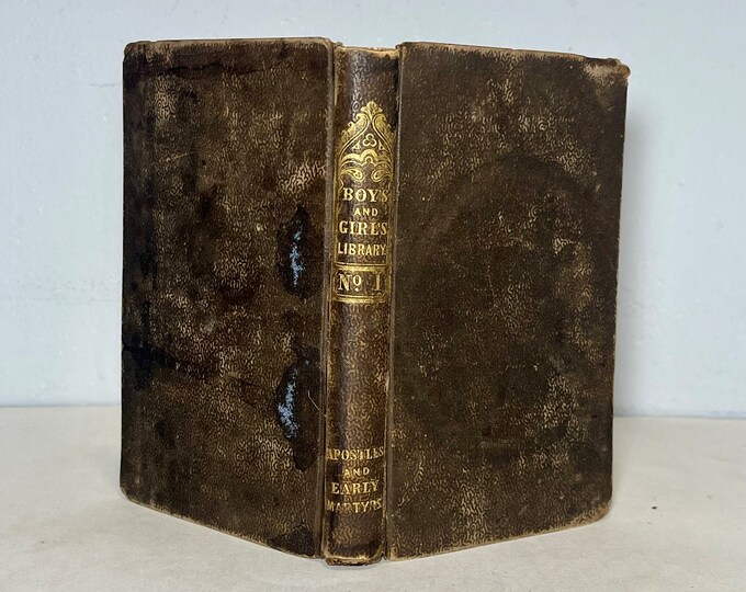 1843 Antique Religious History Book: Lives of Apostles & Martyres - Etsy