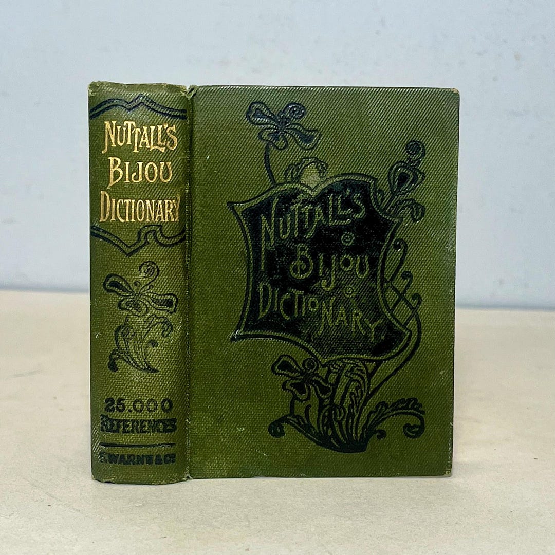 Antique Nuttall’s Bijou Dictionary, 1910s, Miniture Handy Pocket ...