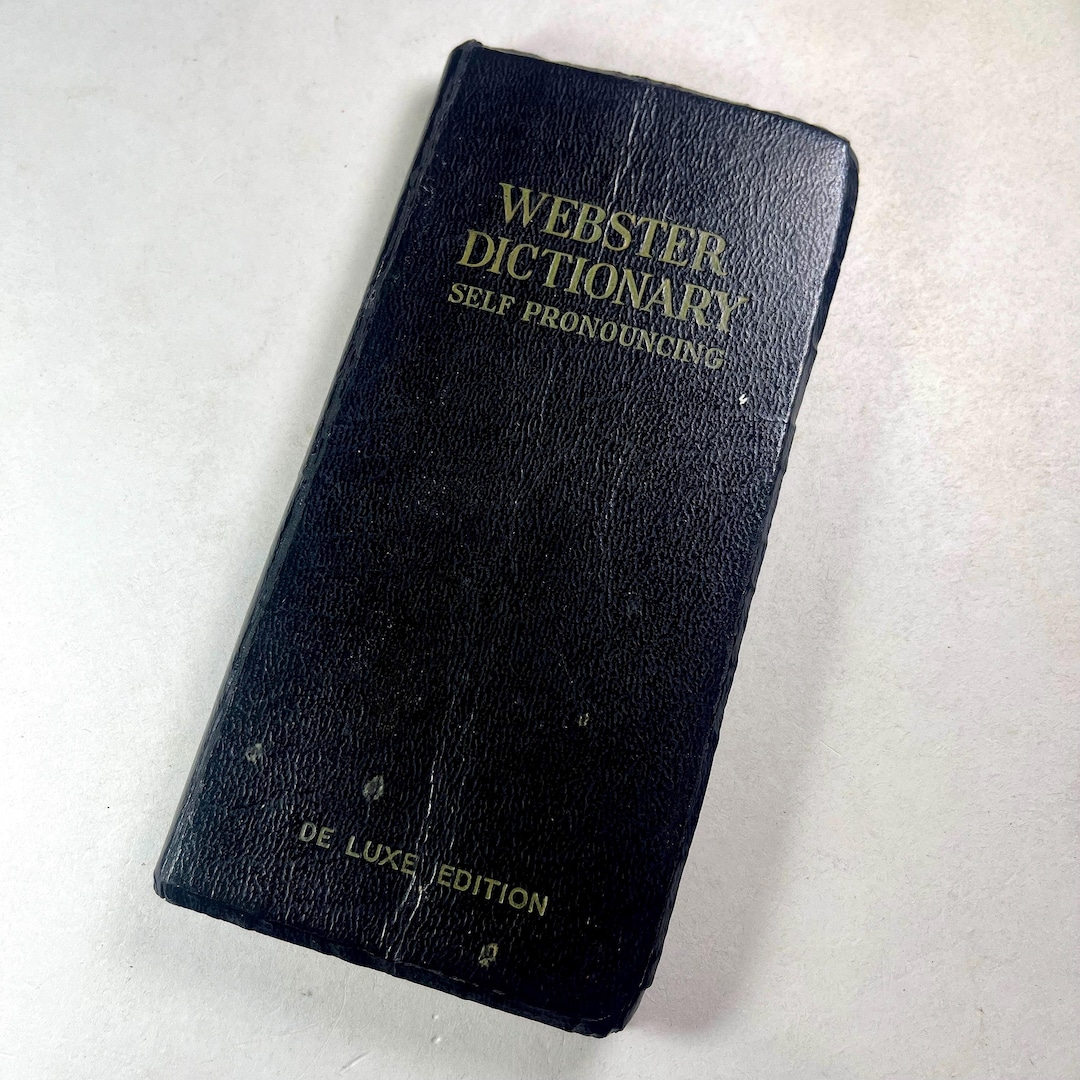 1894 Webster Self-pronouncing Dictionary, Antique Vest Pocket Reference ...