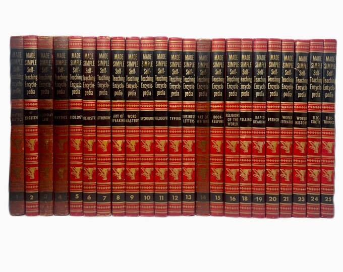 1950s Made Simple Self-teaching Encyclopedia Set, Vintage Educational ...
