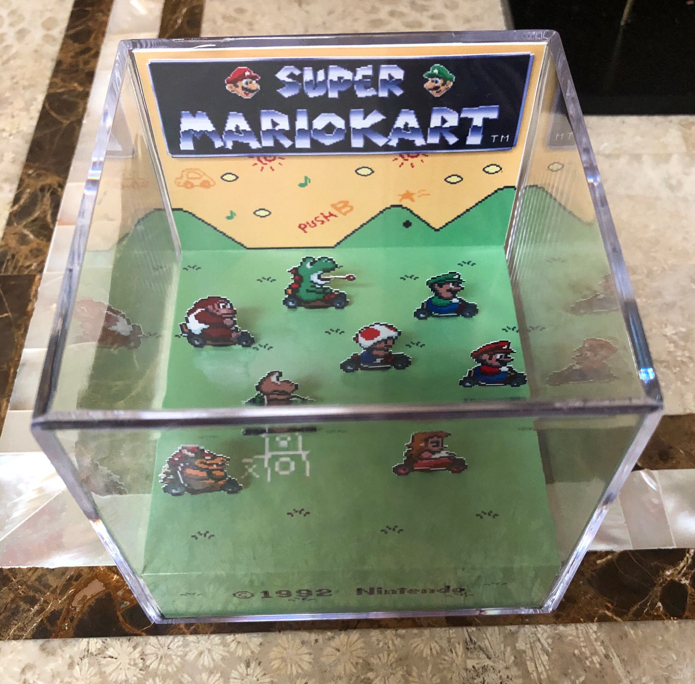 Super Mario Kart Nintendo Snes 3D Cube Handmade Diorama - Etsy