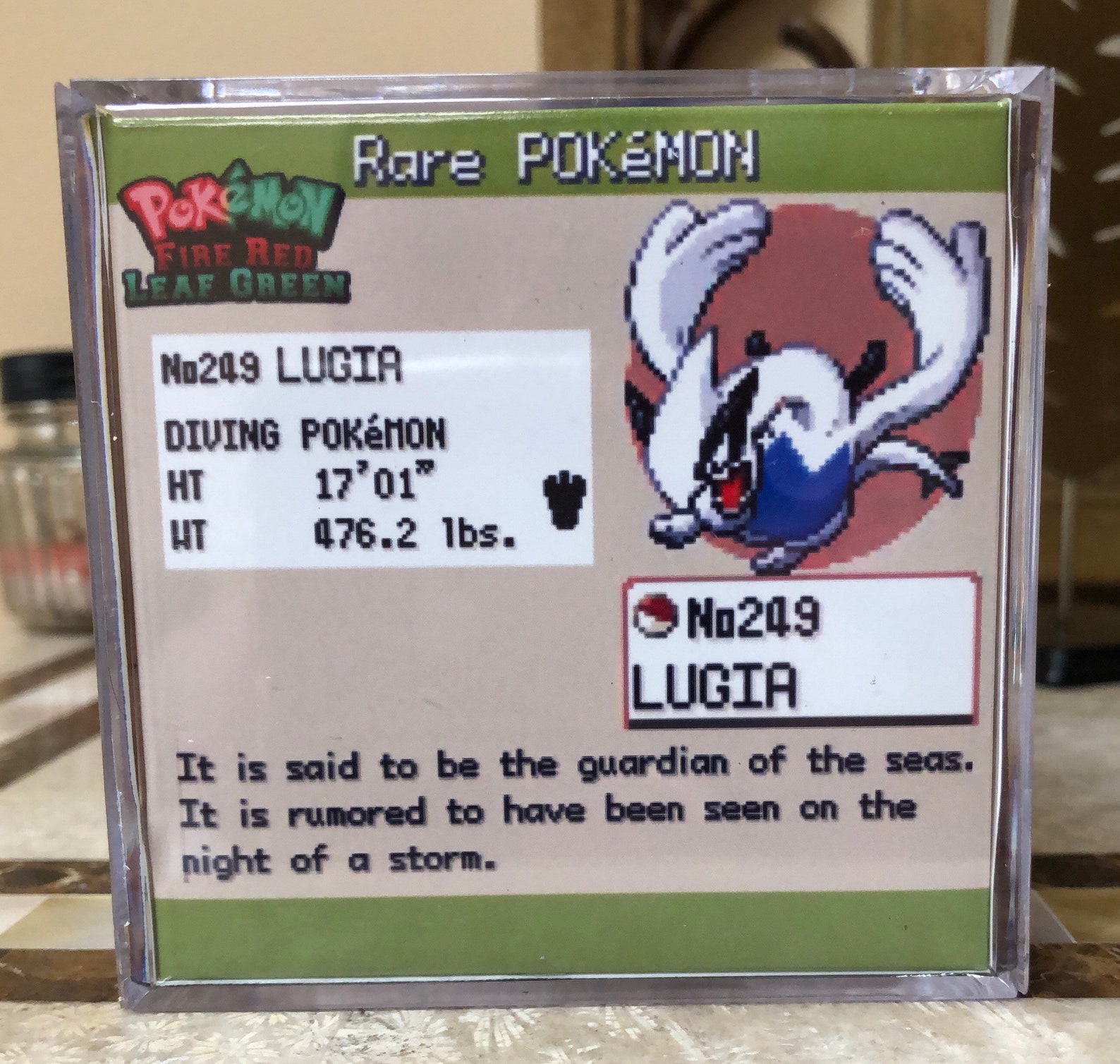 Legendary Pokemon LUGIA 3D Cube Handmade Diorama Firered - Etsy