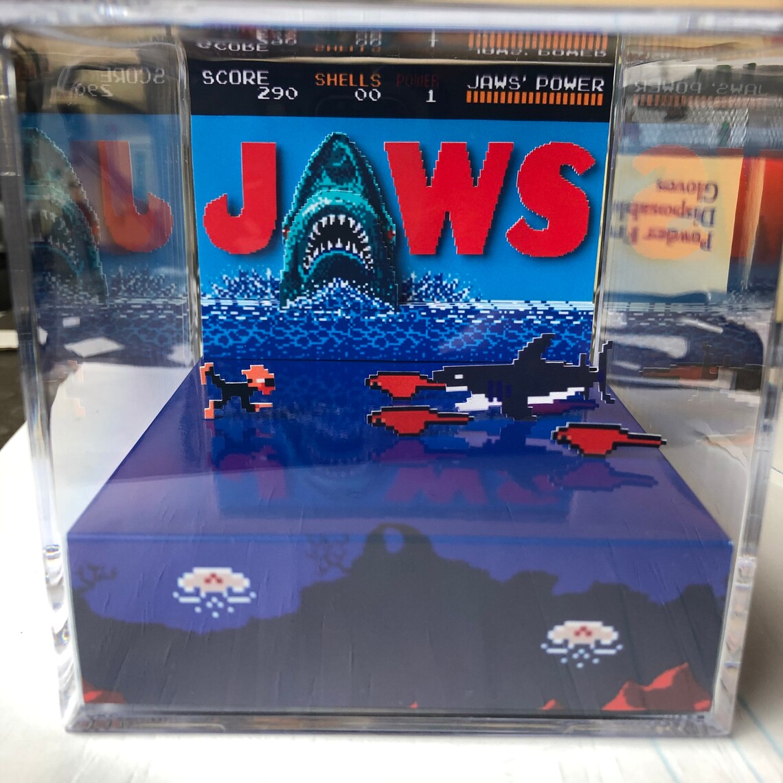Jaws Nintendo Nes 3D Cube Handmade Diorama - Etsy