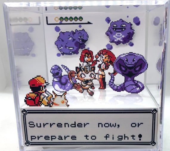 Gameboy Pokemon Yellow Team Rocket Jessie & James Battle Scene | Etsy