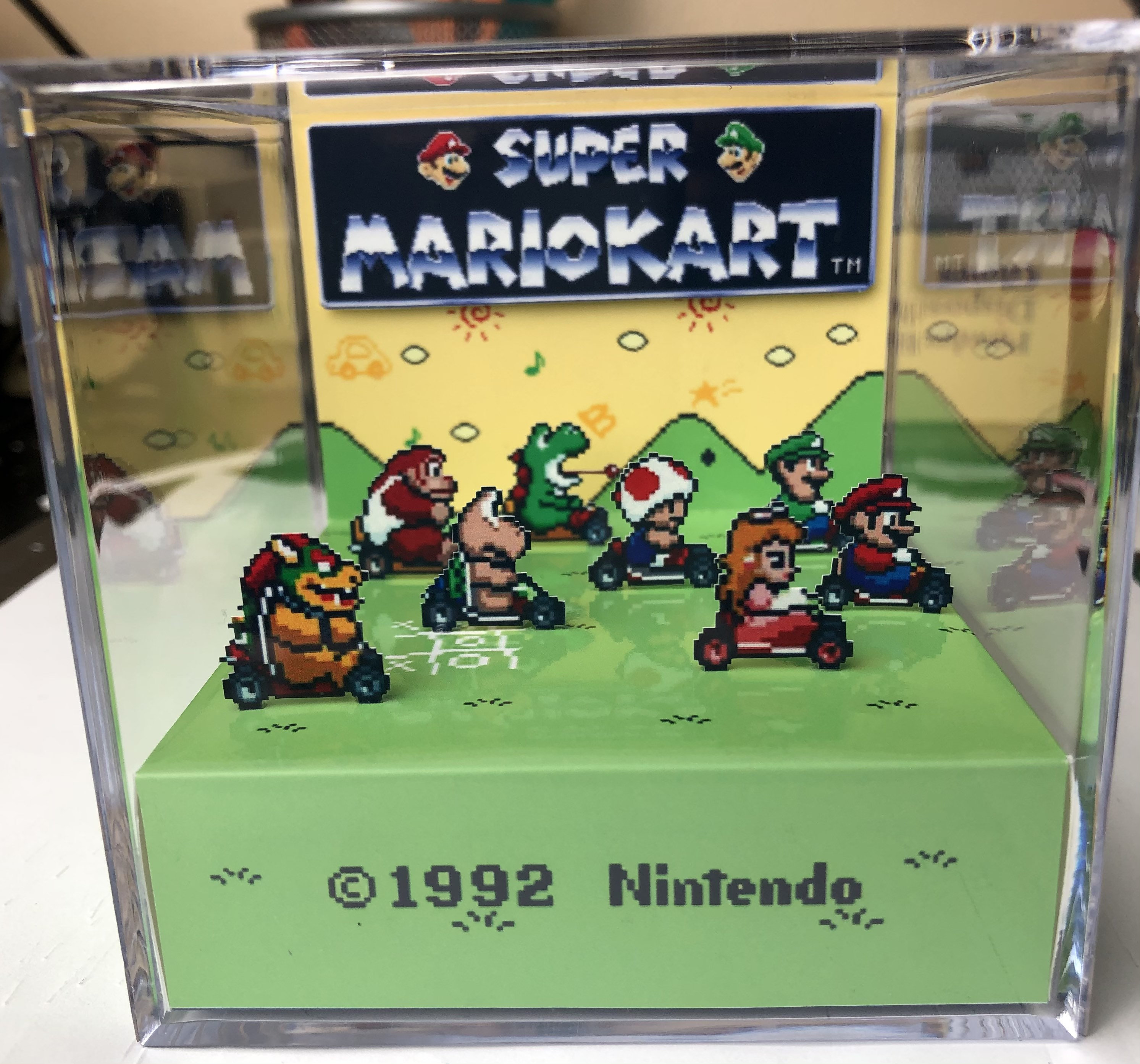 Super Mario Kart Nintendo Snes 3D Cube Handmade Diorama - Etsy Hong Kong