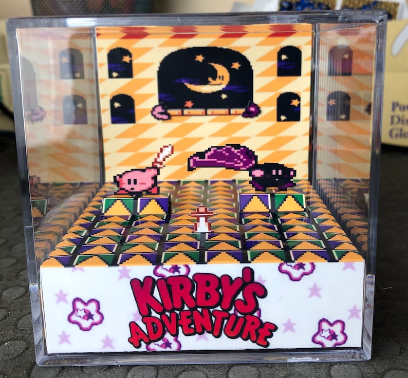 Kirbys Adventure Meta Knight Battle Nintendo Nes 3D Cube Handmade ...