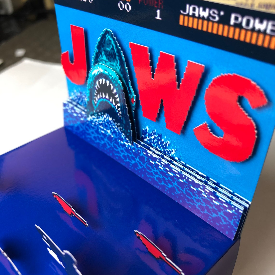 Jaws Nintendo Nes 3D Cube Handmade Diorama - Etsy