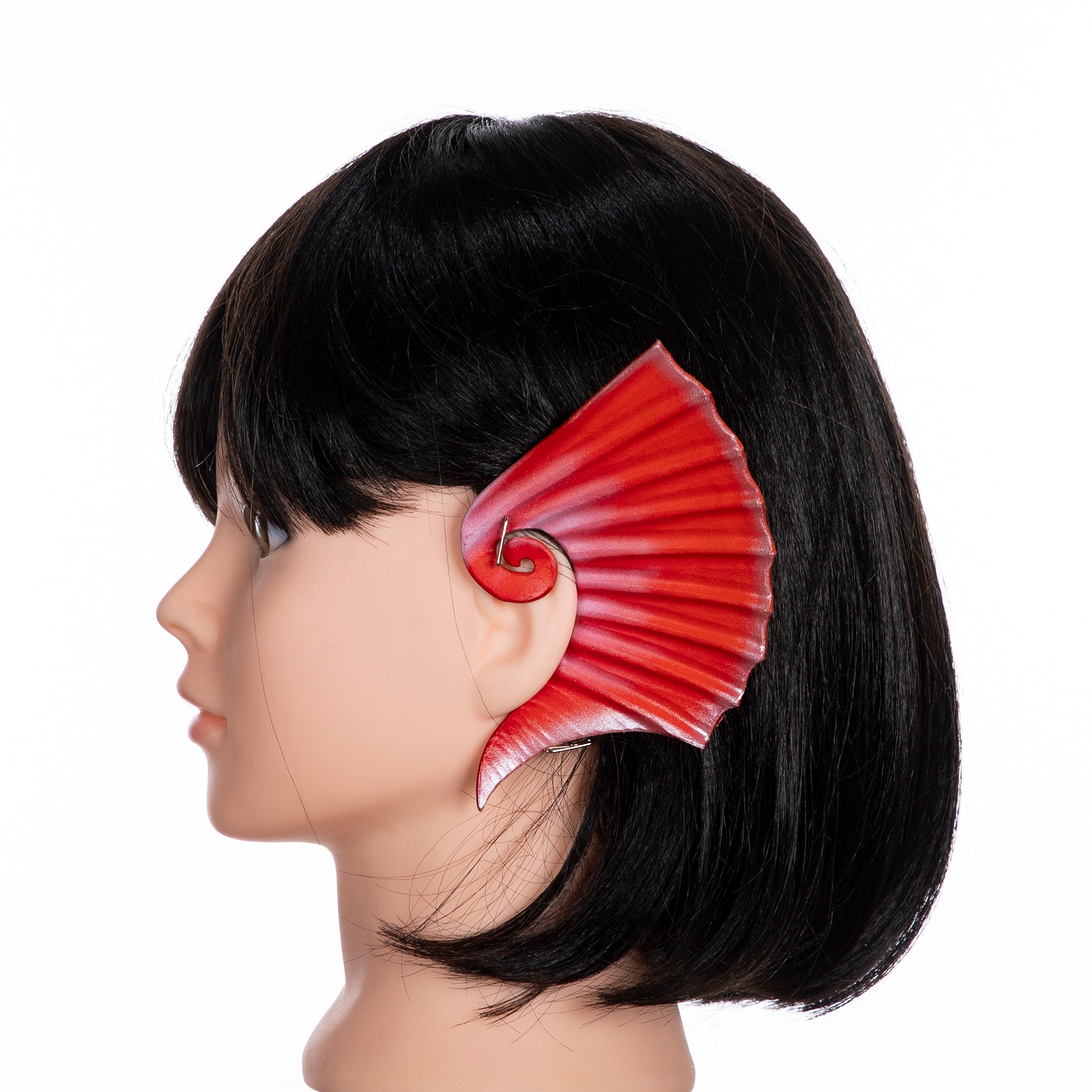 Leather Cosplay Mermaid/merman Ear Cuffs - Etsy