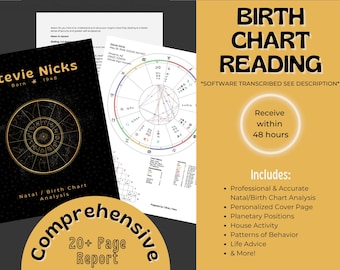 Full Birth Chart Report - Etsy