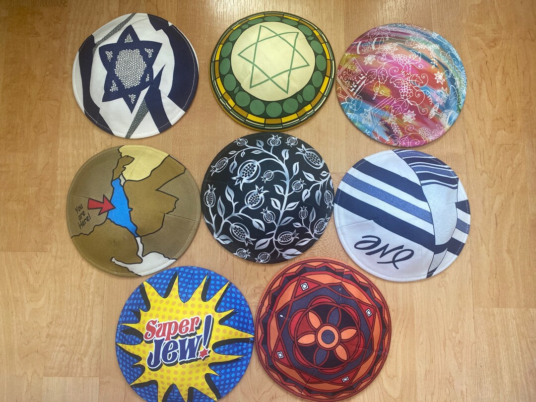 NEXT DAY SHIPPING. Printed Kippot - Jewish - Shabbat - Judaica Gift - Etsy