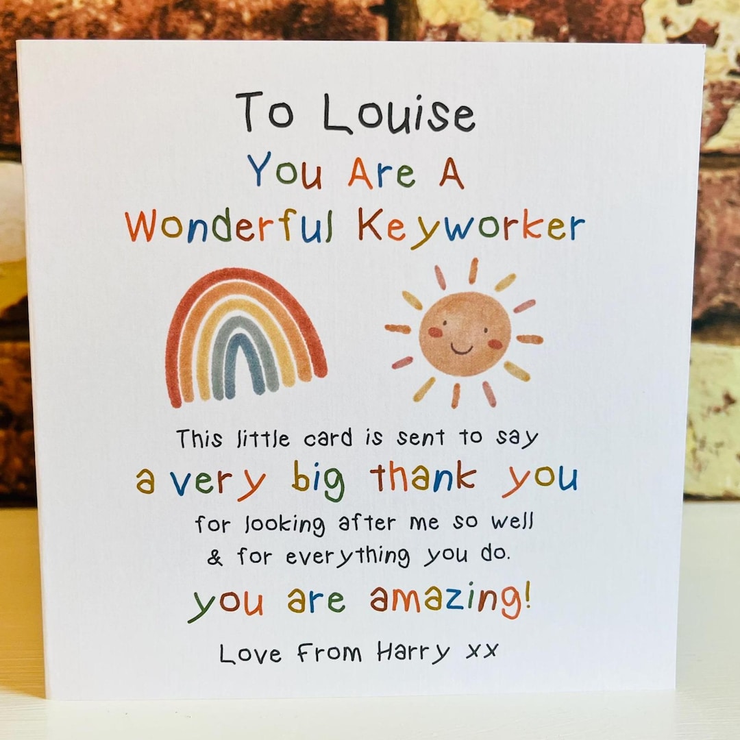 Personalised Nursery Card, Thank You Nursery Card, Thank You ...
