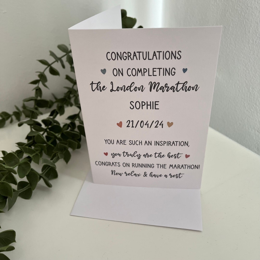 Personalised London Marathon 2024 Card, Congratulations London Marathon ...