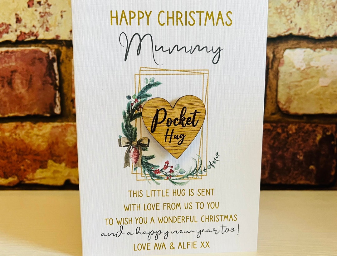 Christmas Card for Mummy, Mummy Christmas Card, Personalised Christmas ...