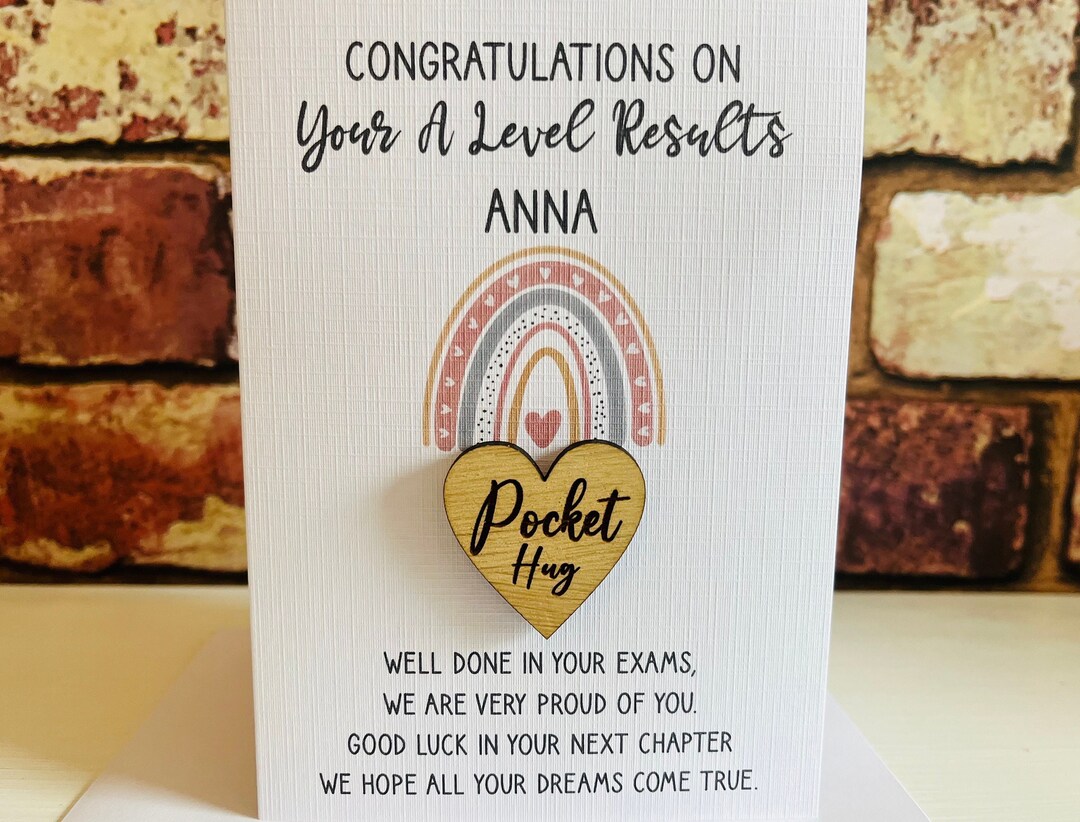 GCSE Exam Results Congratulations Card, A Level Exam Results, Pocket ...
