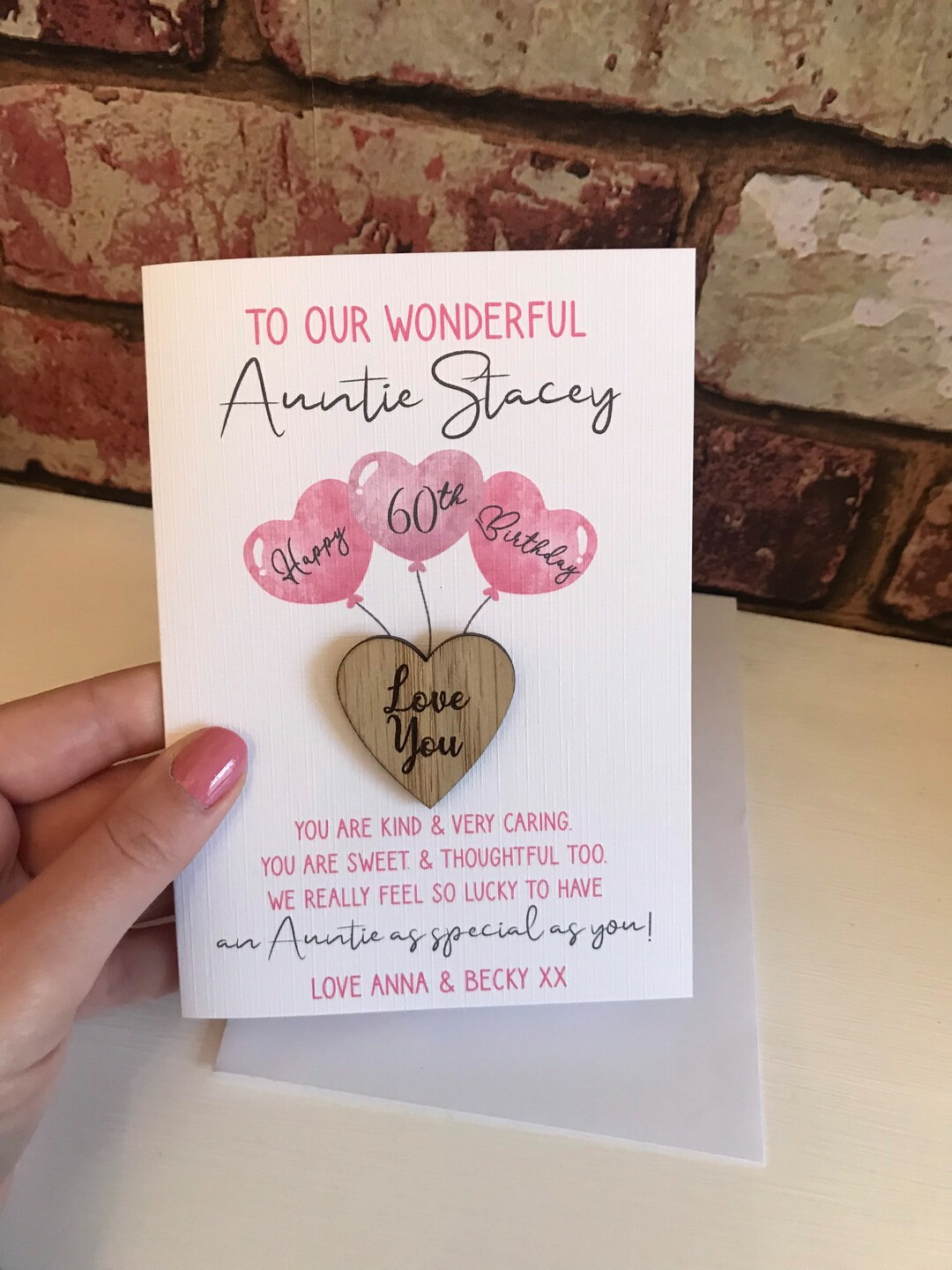 Personalised Aunty/auntie Card Keepsake Aunty Card Keepsake - Etsy UK