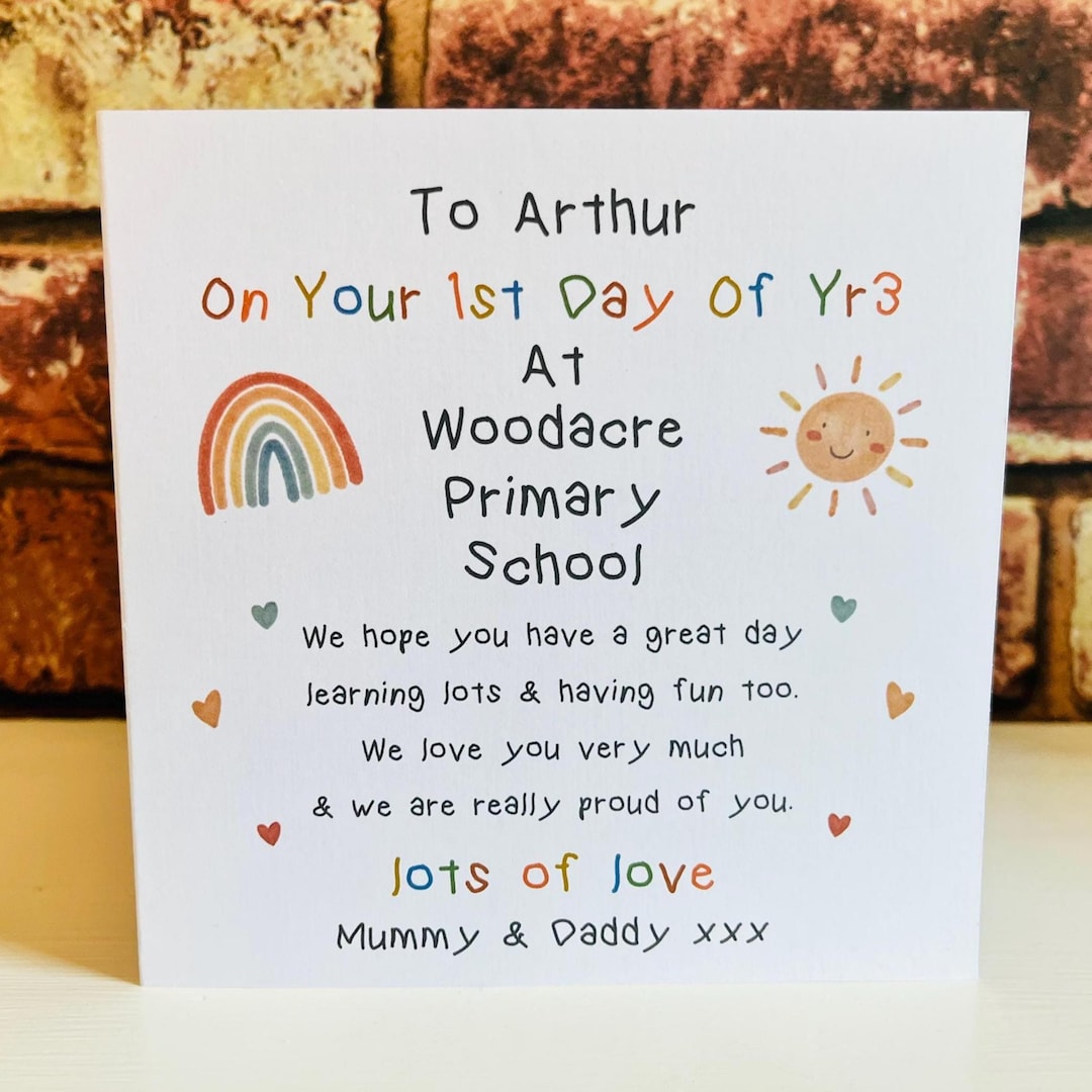 First Day at School Any Year Card, Starting Primary School Card ...