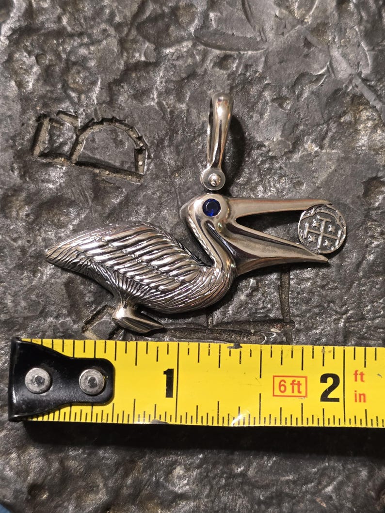 Atocha Silver Pelican Coin Pendant - Etsy