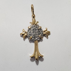 Atocha 14kt Gold Plated Cross Pendant Shipwreck Treasure Coin - Etsy